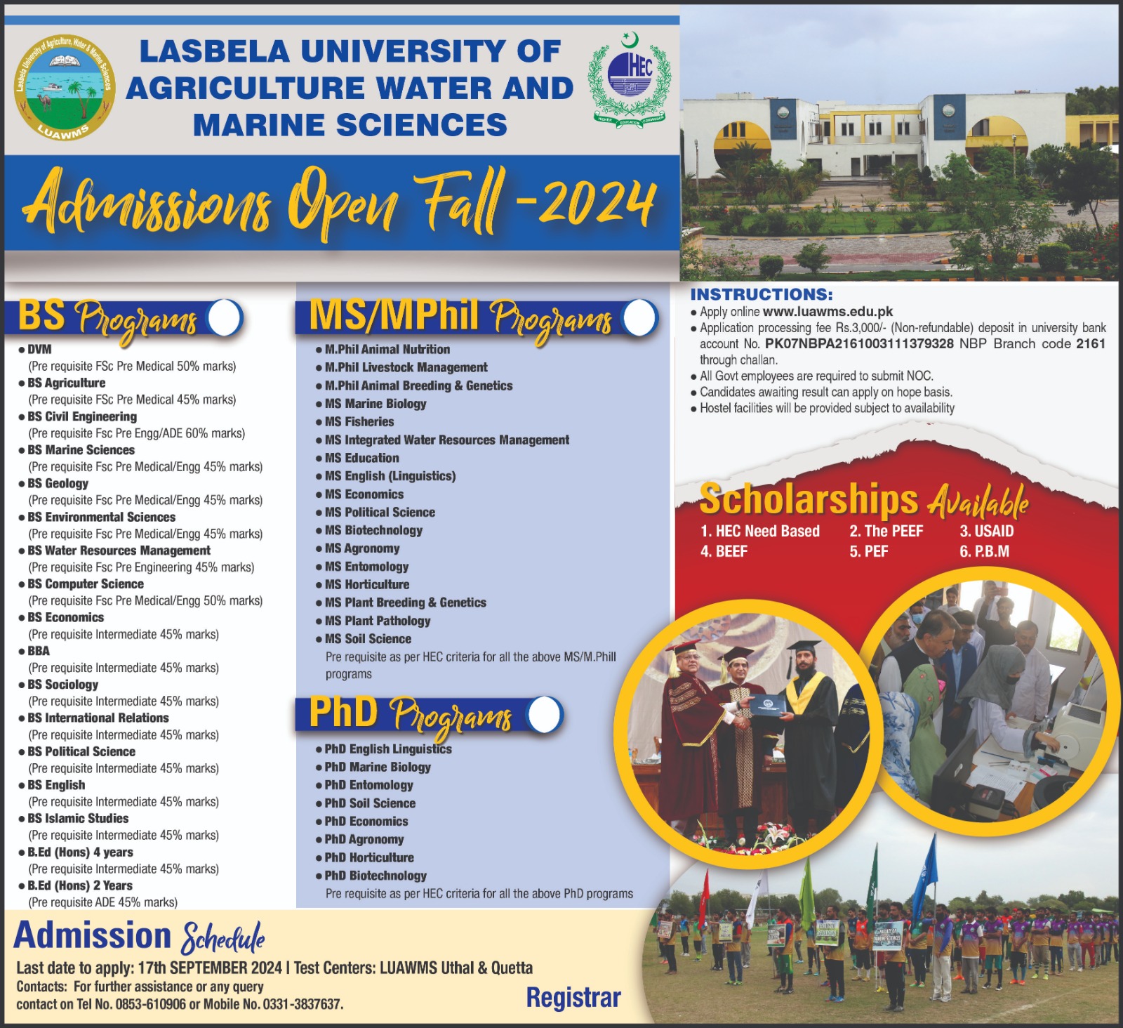 Lasbela University of Agriculture, Water and Marine Sciences (LUAWMS)