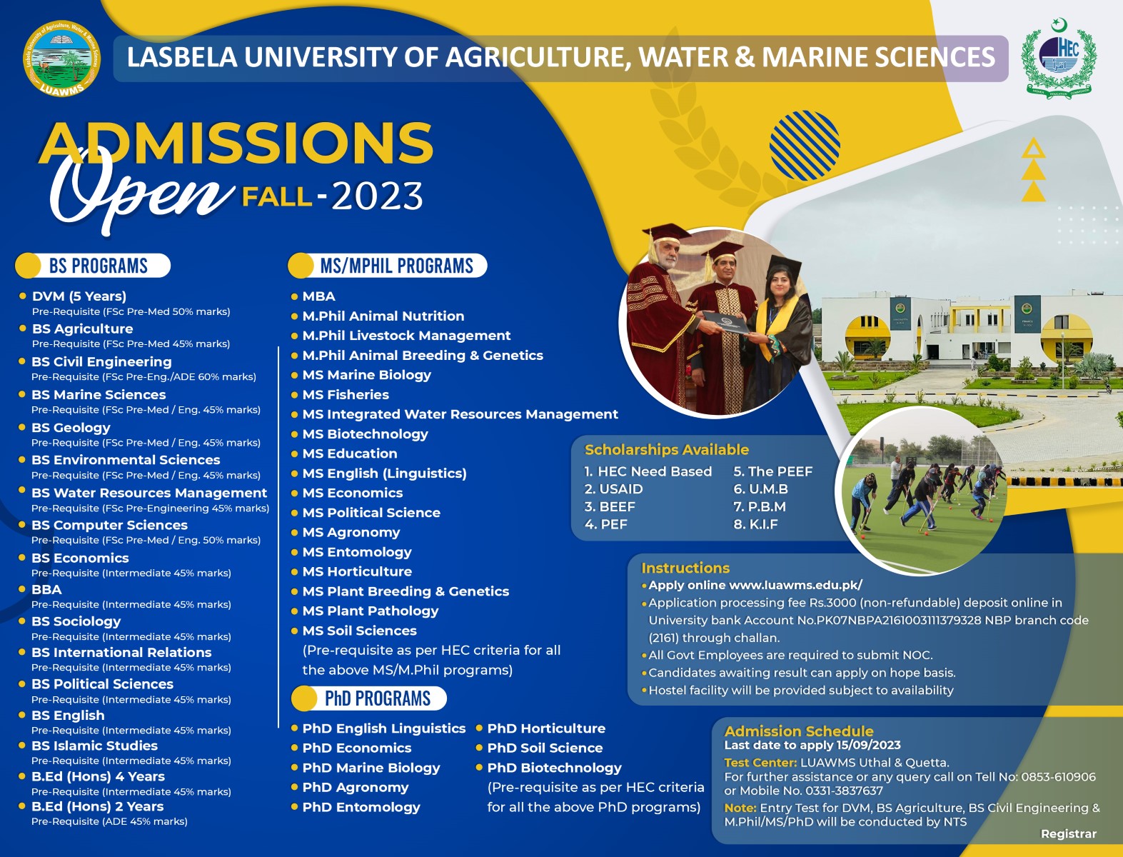 Lasbela University of Agriculture, Water and Marine Sciences (LUAWMS)